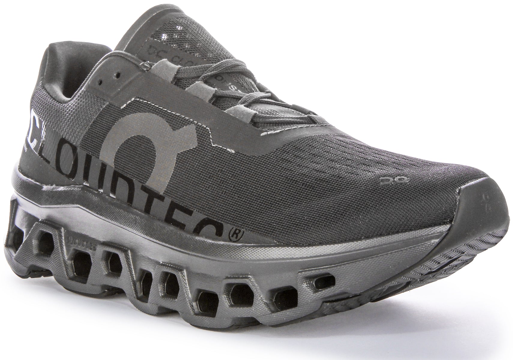 On Running Cloudmonster In All Black For Men | Cloudtec Trainers ...