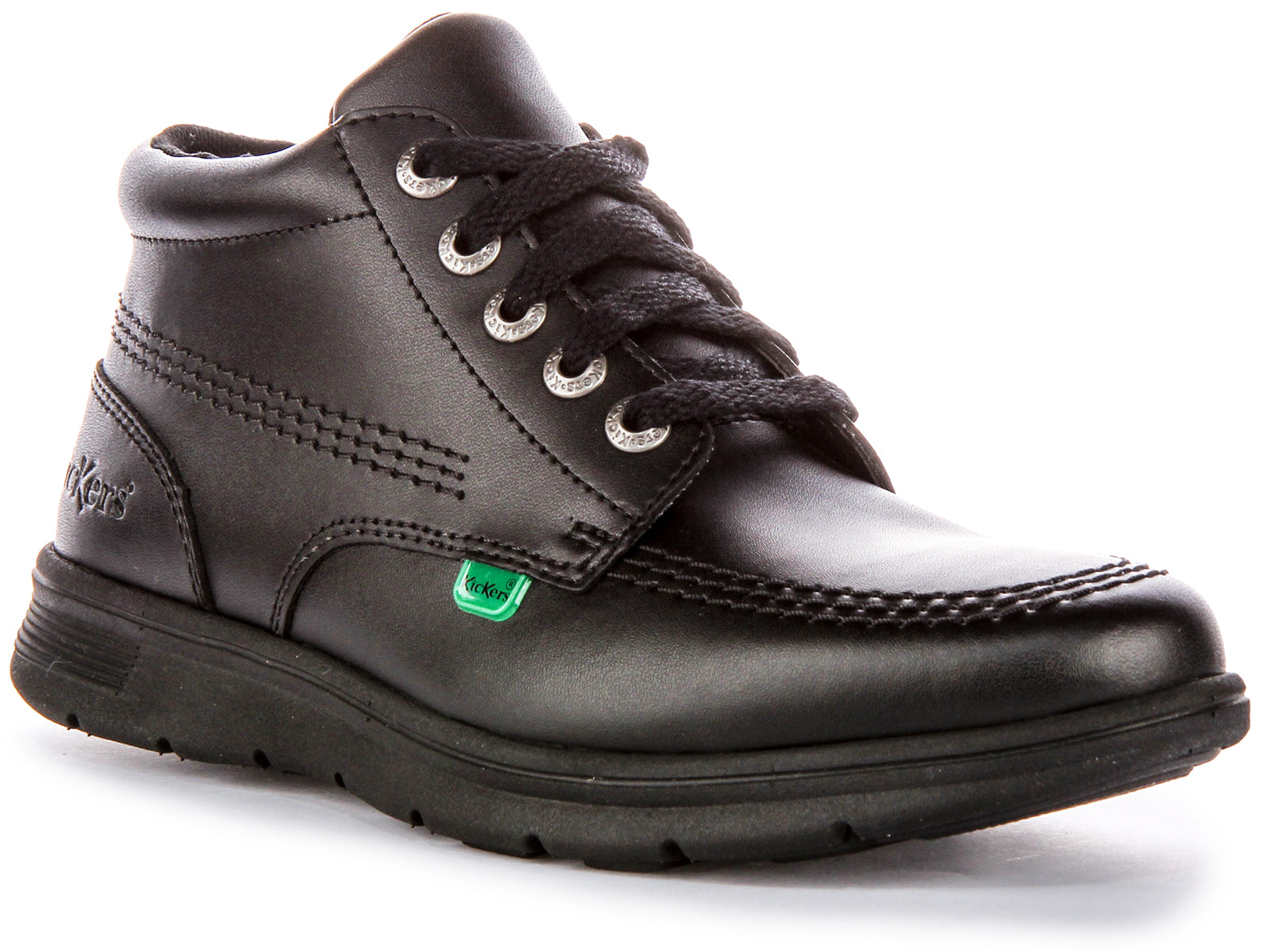 Kickers Kelland Lace Hi In Black For Women | Leather School Boot ...