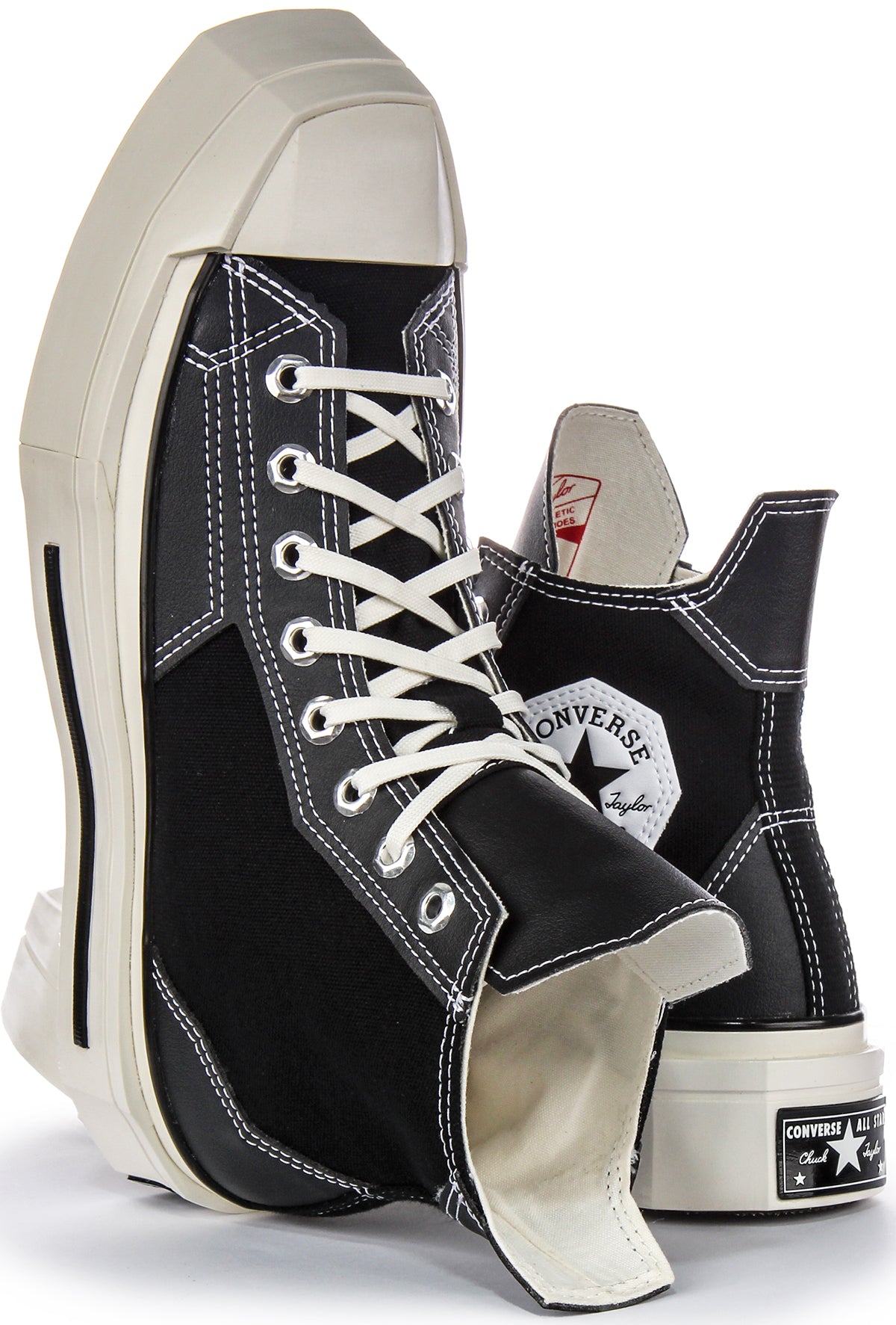 Converse A06435C Chuck 70 De Luxe Squared In Black | Platform Shoe ...