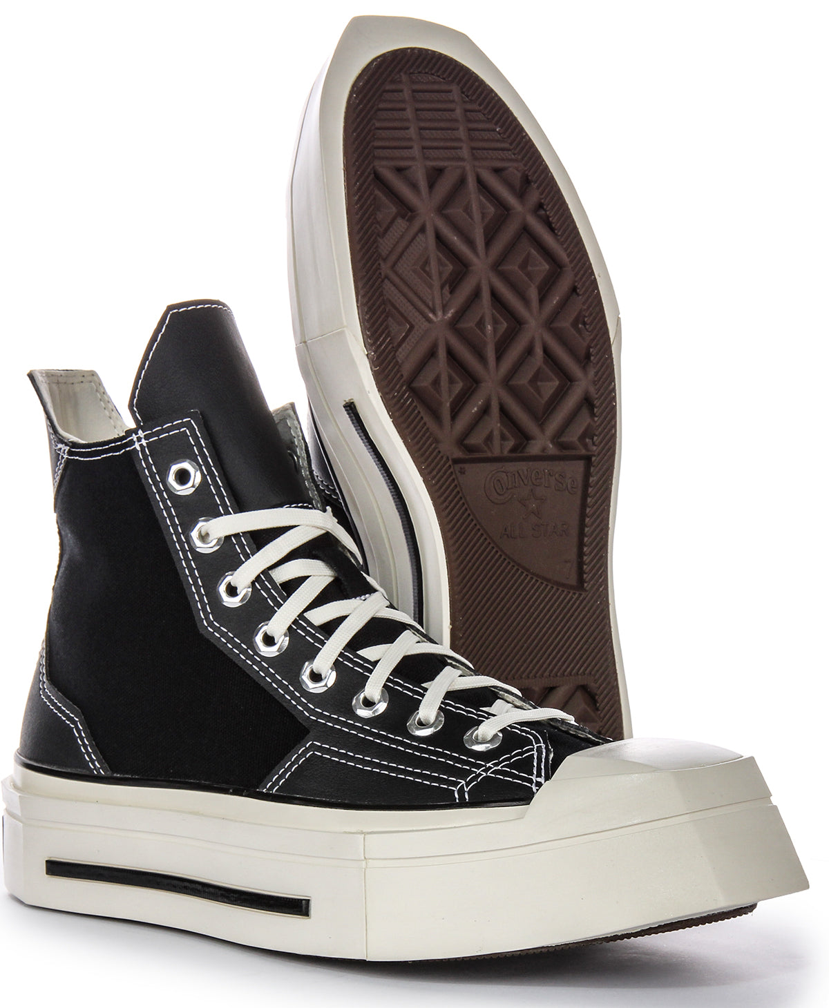 Converse A06435C Chuck 70 De Luxe Squared In Black | Platform Shoe ...
