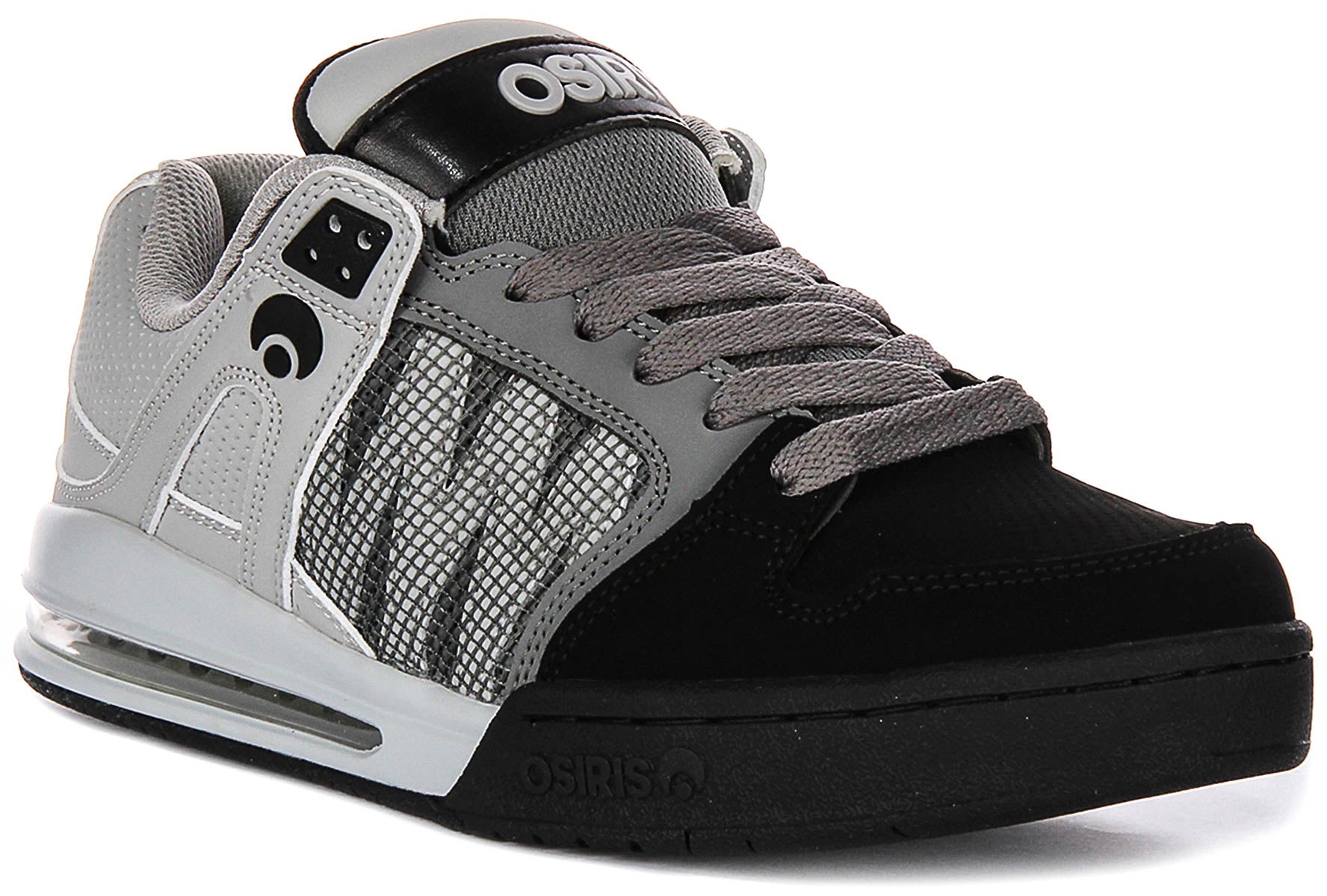Osiris Pixel In Black Grey For Men | Lace up Retro Skate Shoes – 4feetshoes