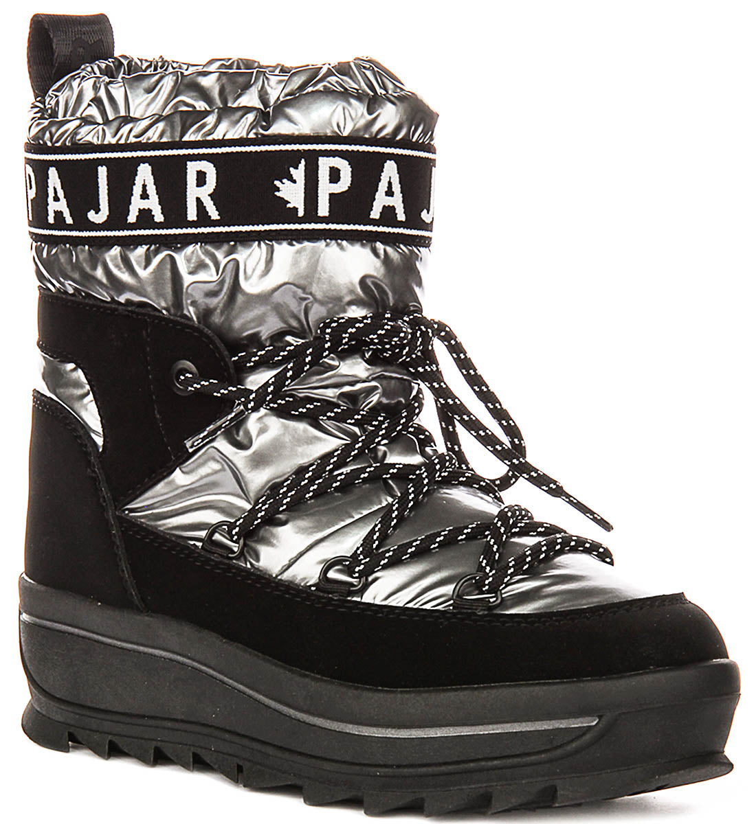 Pajar W Galaxy In Black Silver For Women | Waterproof Snow Mid Boots ...