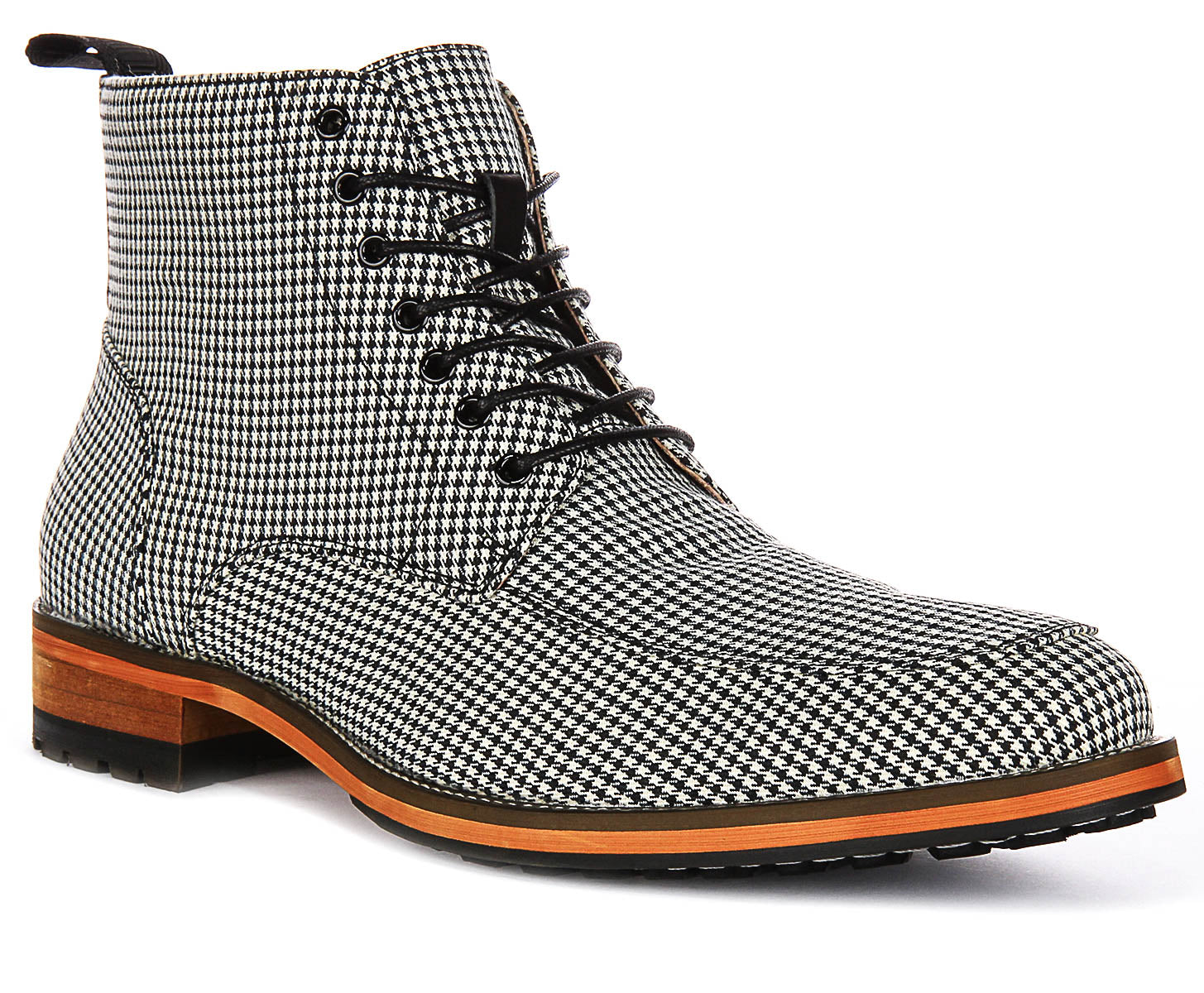 Justinreess England Cavan In Black & White | Canvas Ankle Boots ...