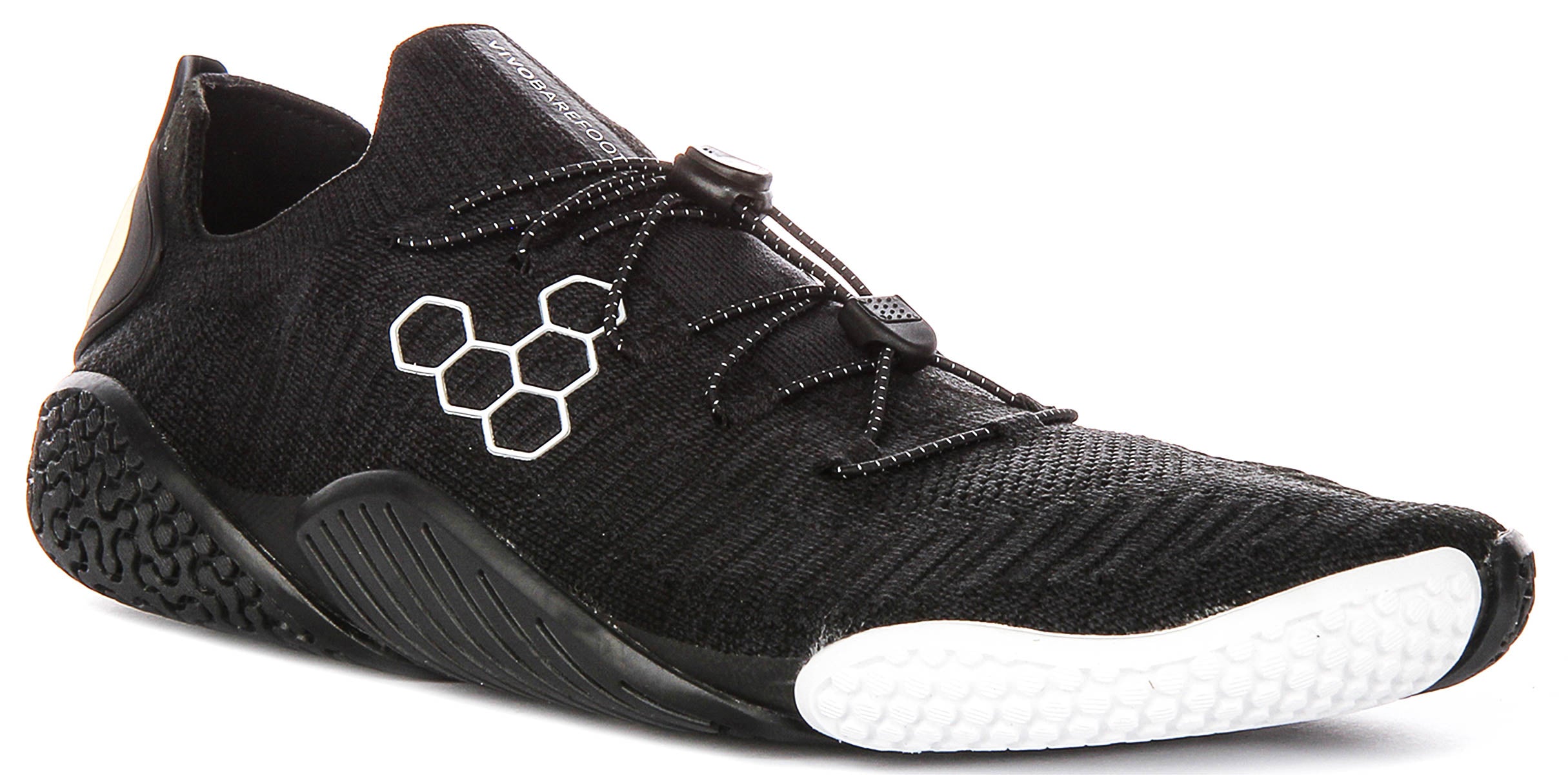 Vivobarefoot Motus Flex In Black White For Men | Lace up Barefoot ...