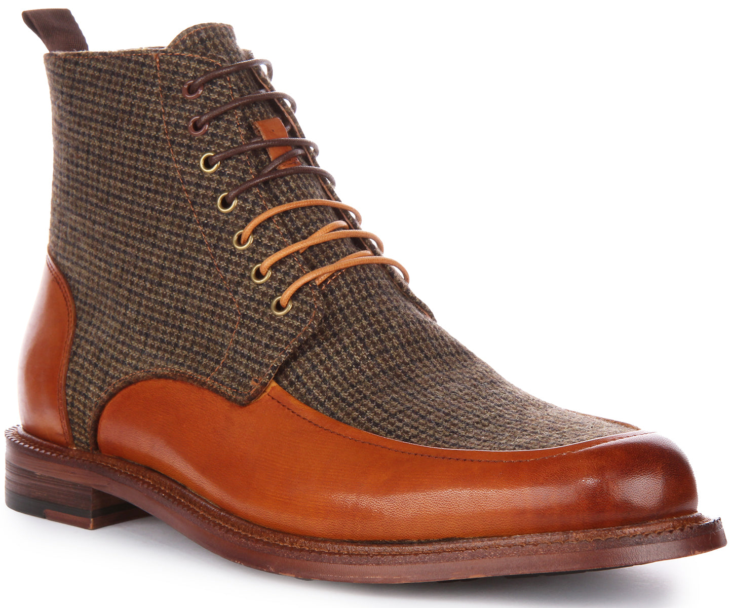 Justinreess England Austin In Brown For Men | Tweed Ankle Boot – 4feetshoes
