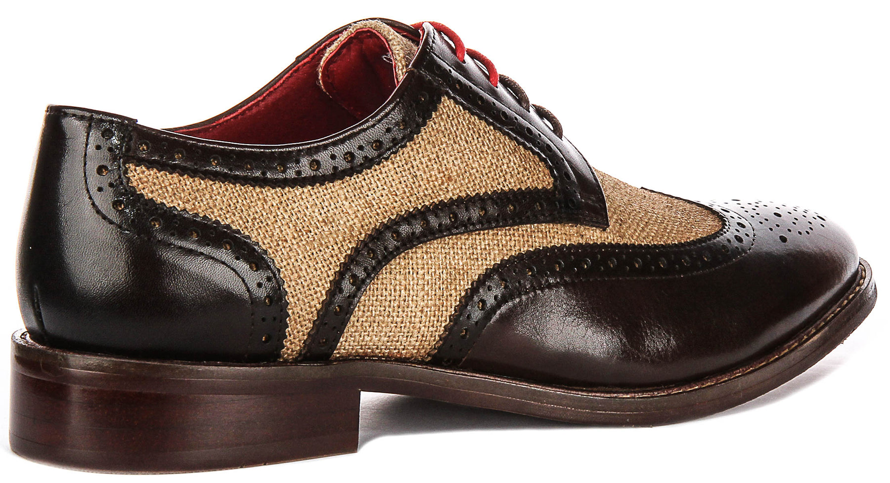 Justinreess England Cole In Brown For Men | Burnised Brouge Oxford ...