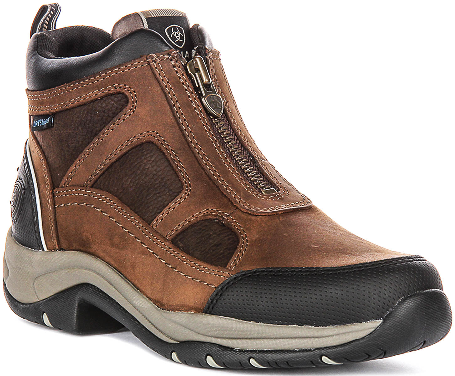 Ariat Terrain Zip H20 In Brown For Women | Front Zip Waterproof Boots ...