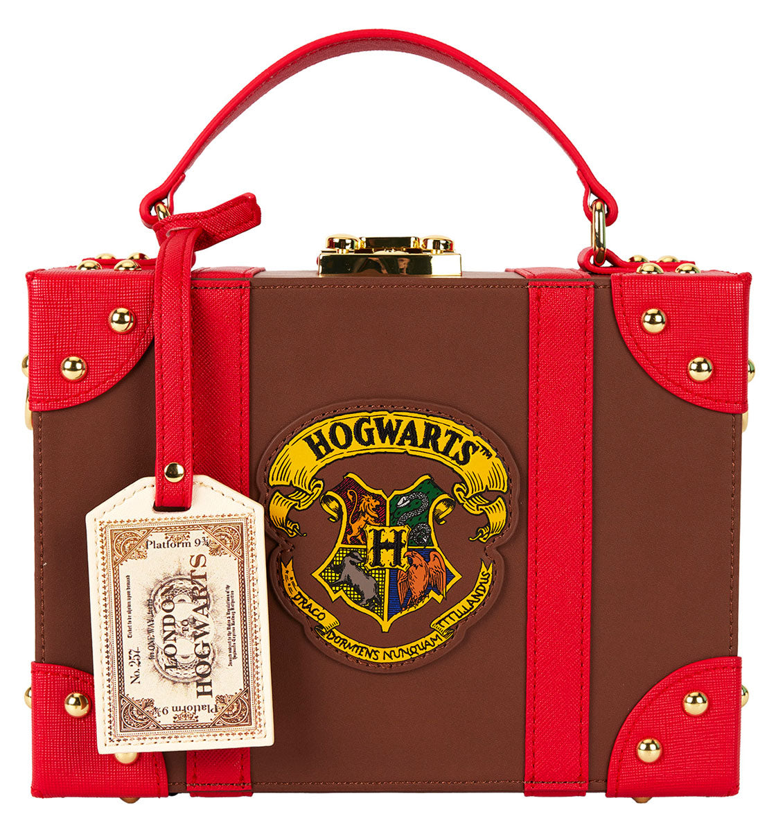Loungefly Harry Potter Hogwarts In Brown Red | Briefcase Bag – 4feetshoes