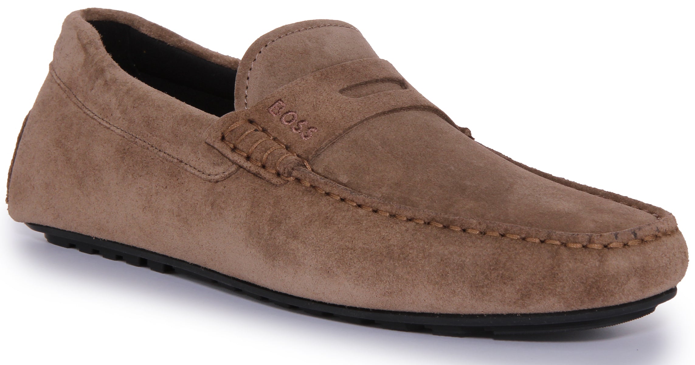 Boss Noel Mocc Sd In Choco Brown For Men | Suede Moccasins – 4feetshoes