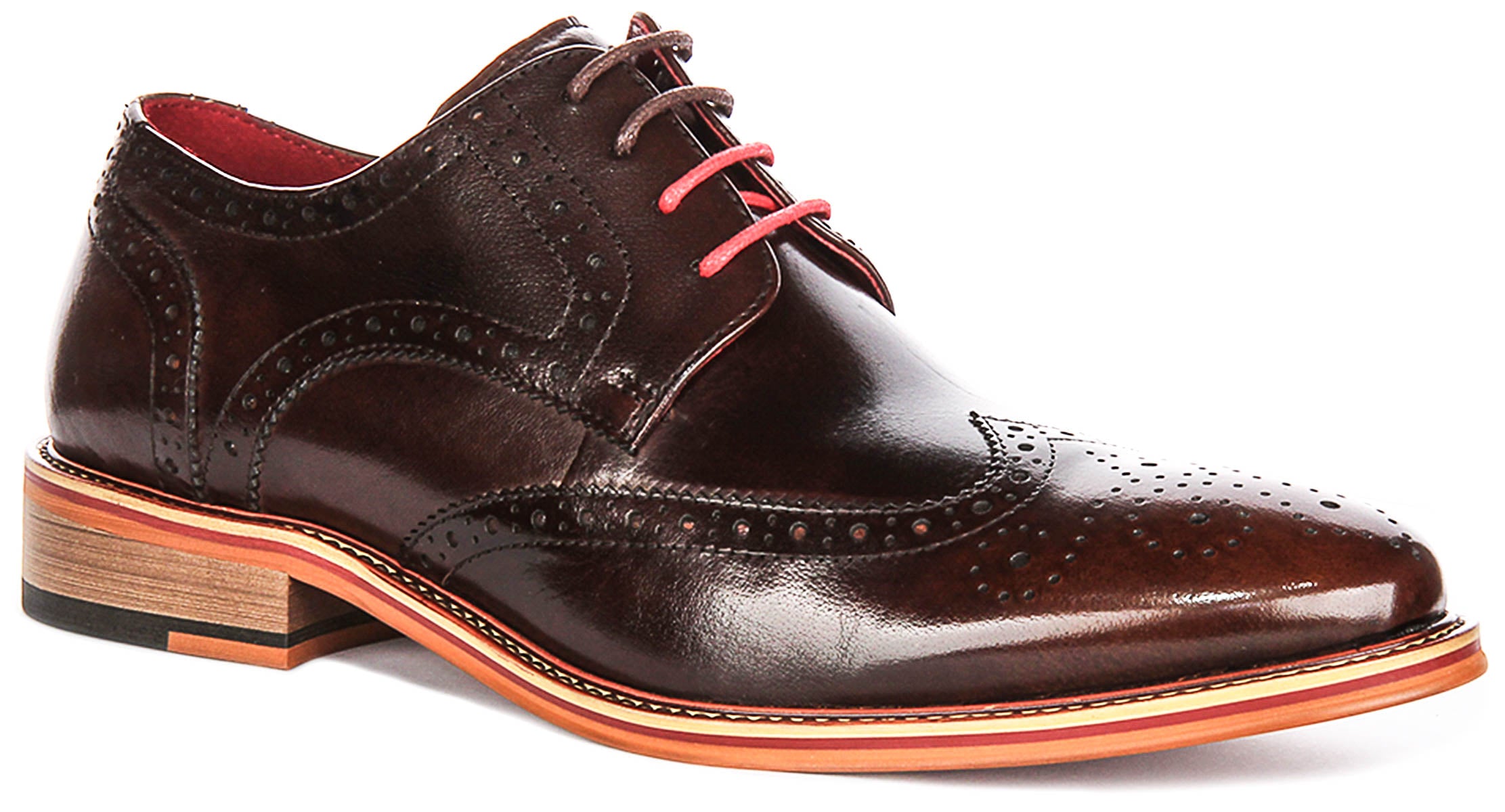 Justinreess England Dover In Dark Brown | Men’s Leather Derby Brogues ...