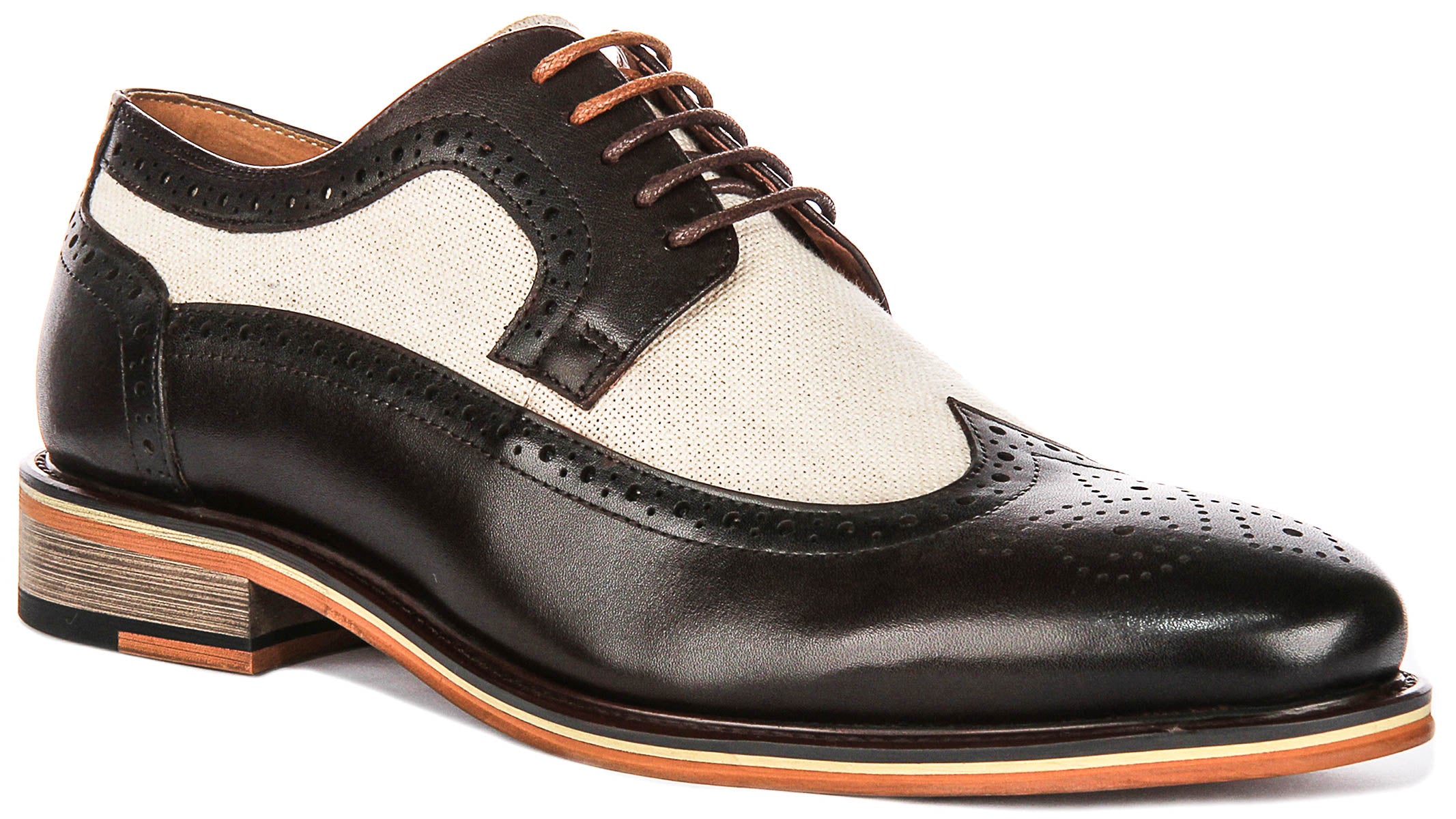 JUSTINREESS England Gideon In Dark Brown | Men’s Leather Brogues ...
