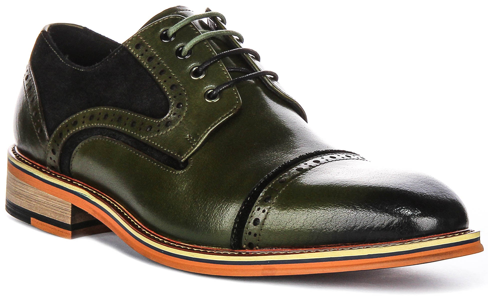Justinreess England Dennis In Green For Men | Chisel Toe Shoes – 4feetshoes
