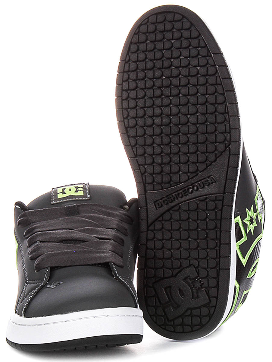 Dc Shoes Court Graffik In Grey For Men | Lace Up Skate Trainers ...