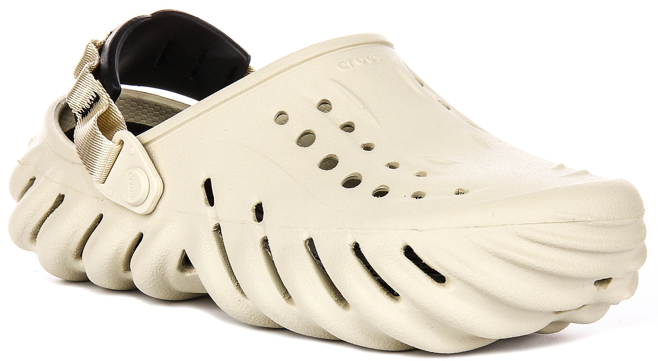 Crocs Echo Clog In Ivory | Croslite Molded Rubber Streetwear Clogs ...