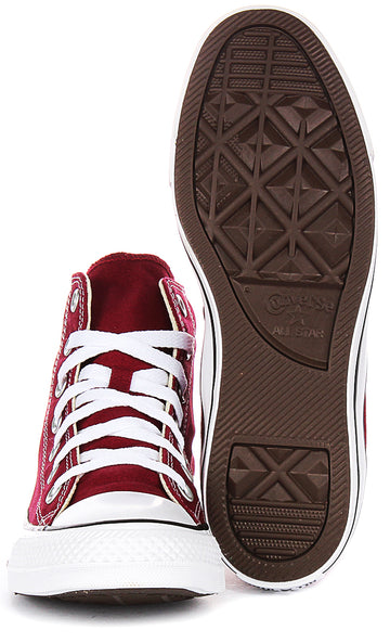 Converse M9613C Chuck Taylor All Star Hi In Maroon For Men | Trainer ...