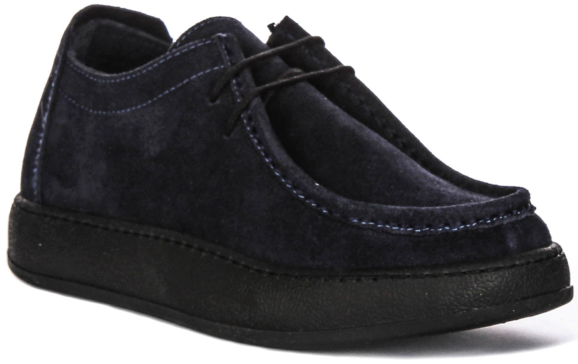 JUSTINREESS England Brynn In Navy | Women’s Suede Trainers Creepe Sole ...