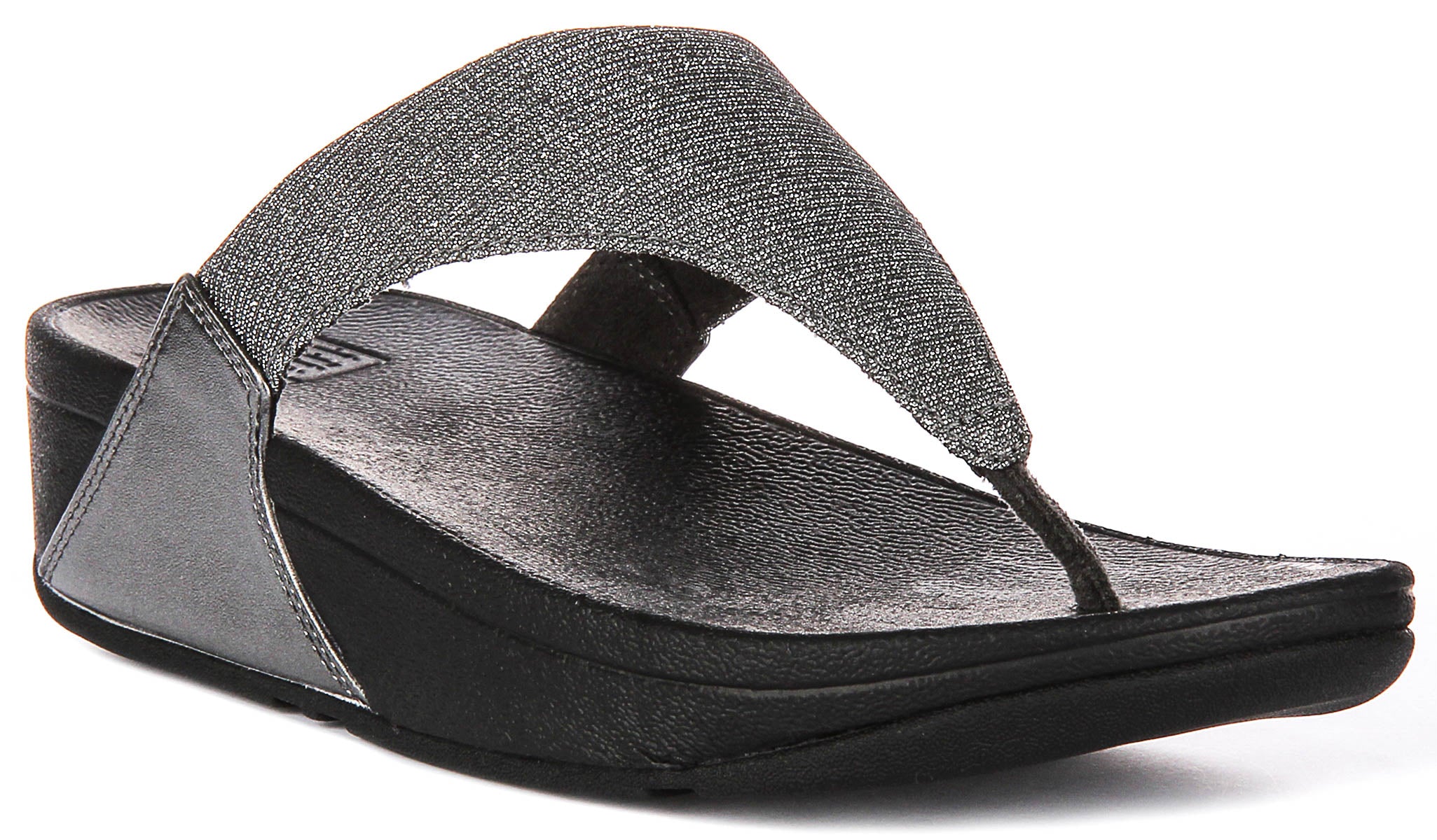 Fitflop Lulu Shimmerlux In Pewter For Women | Glitter Toe Post Sandals ...