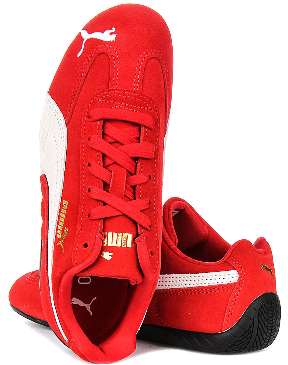Puma Speedcat OG Junior In Red White | Suede Slim Sole Trainers ...