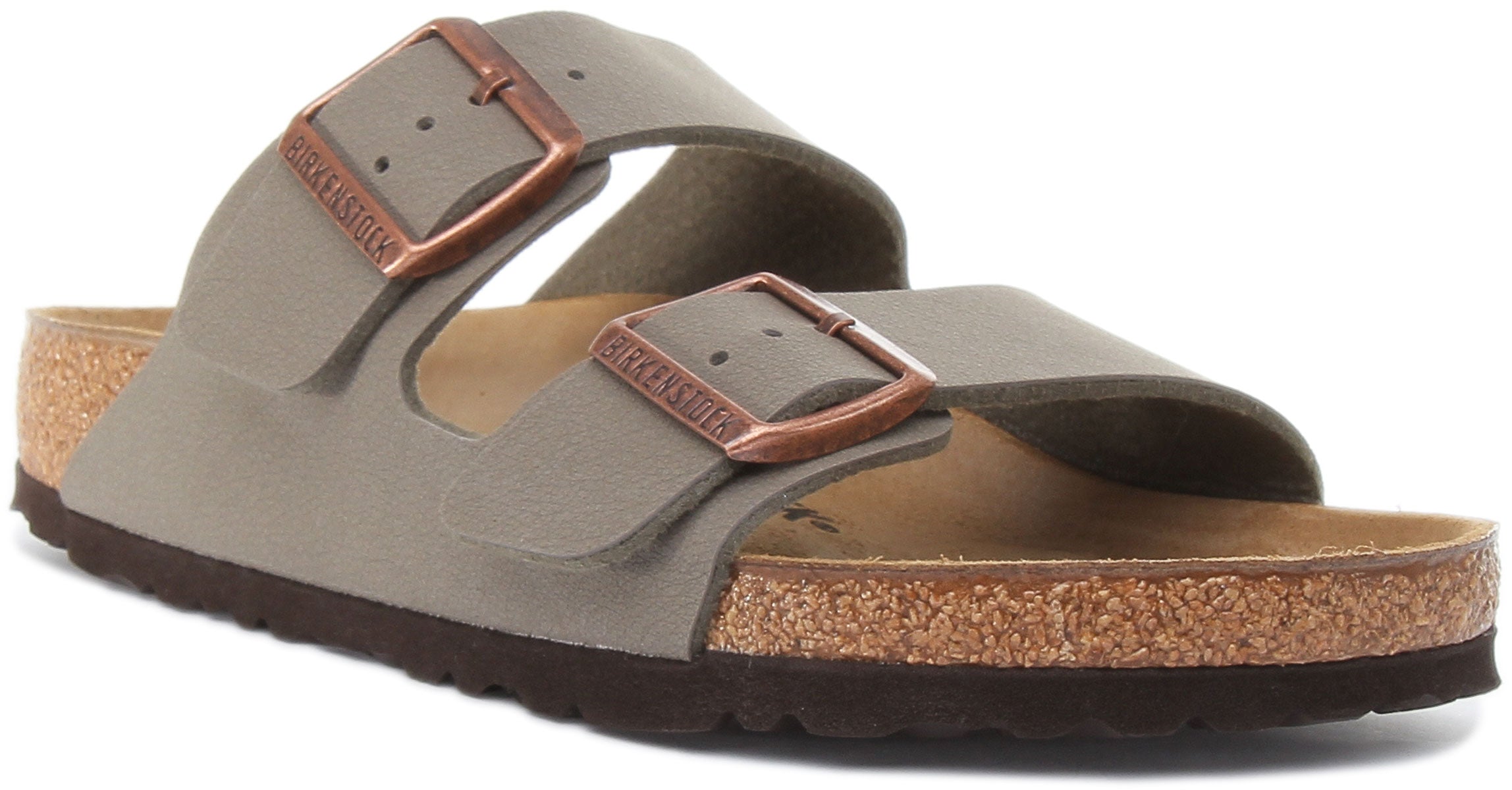 Birkenstock Arizona In Stone | Regular Fit Two Buckle Sandals – 4feetshoes