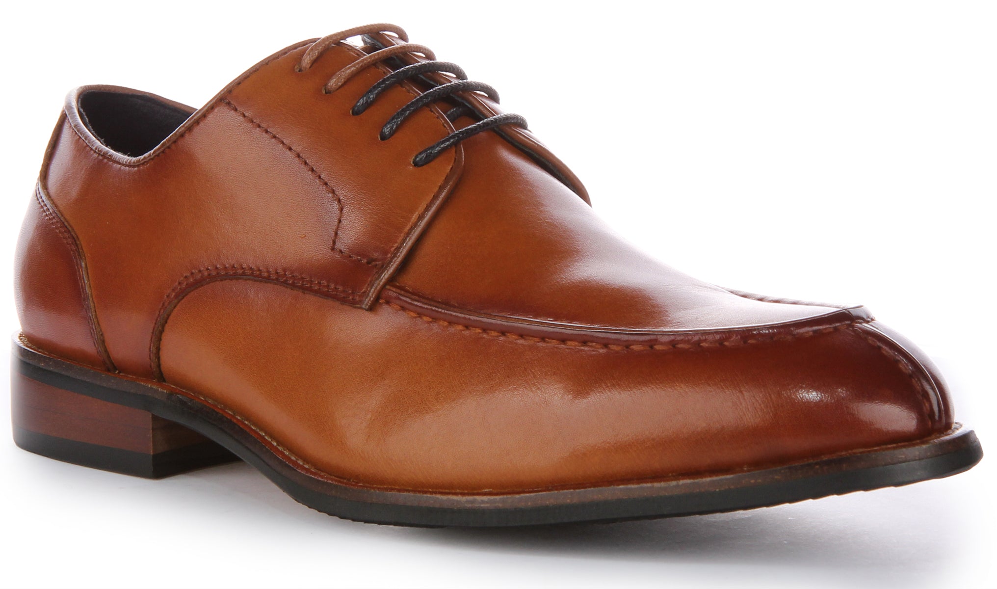 Justinreess Ash Tan For Men | Moc Toe Smart Lace Up Oxford Shoe ...