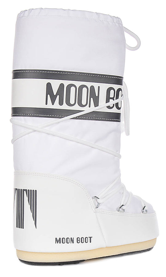 Moon Boot Icon Nylon In White For Women | Snow Boots – 4feetshoes