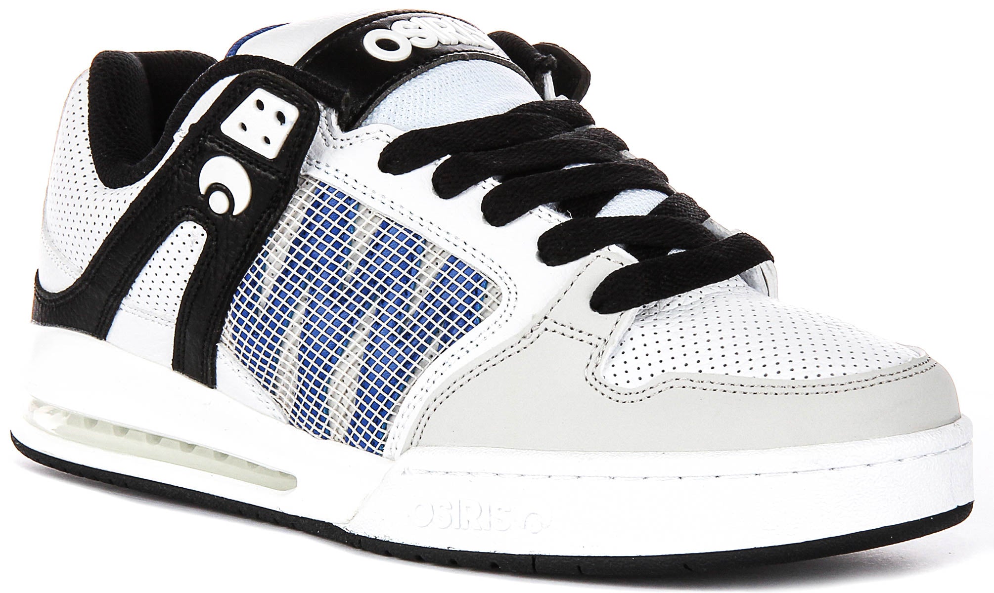Osiris Pixel In White Black For Men | Lace Up Tech Skate Trainers ...