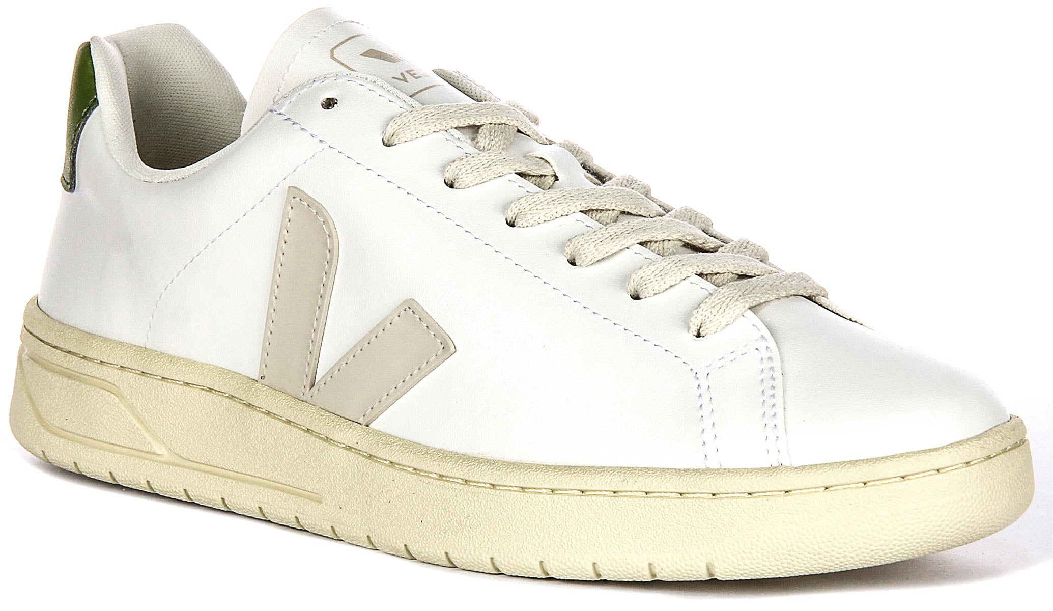 Veja Urca Casual White Green Trainers For Men | Lace Up Trainers ...