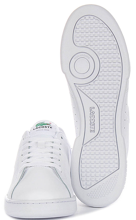 Lacoste Carnaby Cup In White Green For Men | Lace Up Trainers – 4feetshoes