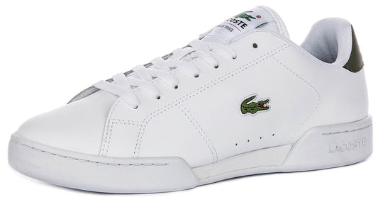 Lacoste Carnaby Cup In White Green For Men | Lace Up Trainers – 4feetshoes