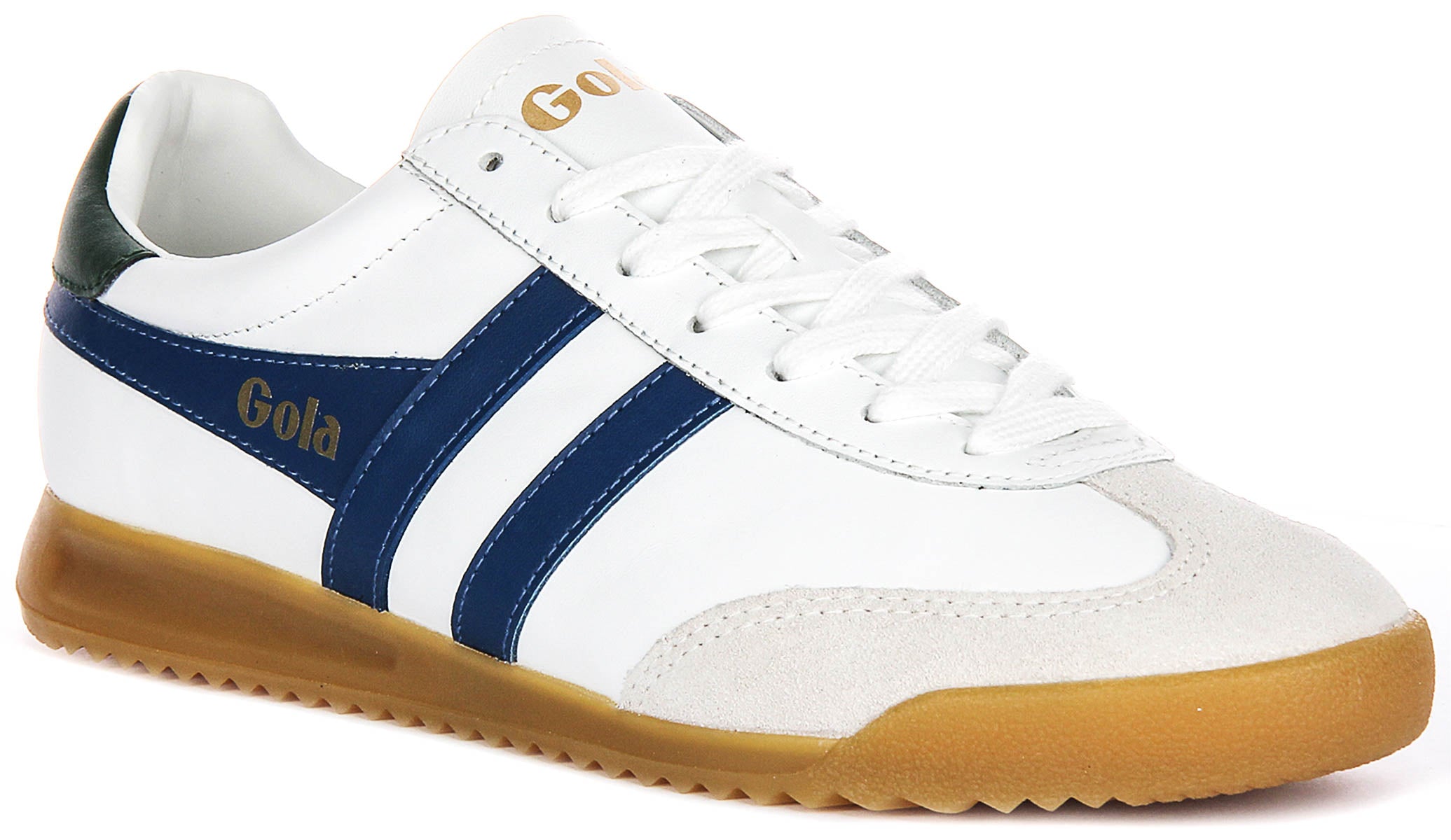 Gola Classics Torpedo Leather In White Navy For Men | 80s Gum Sole ...