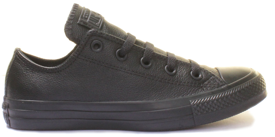 Converse 135253 CT All Star Low Leather Trainer In Black For Unisex ...