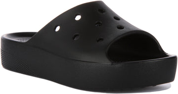 Crocs Classic Flatform Slider In Black For Women | Platform Beach ...