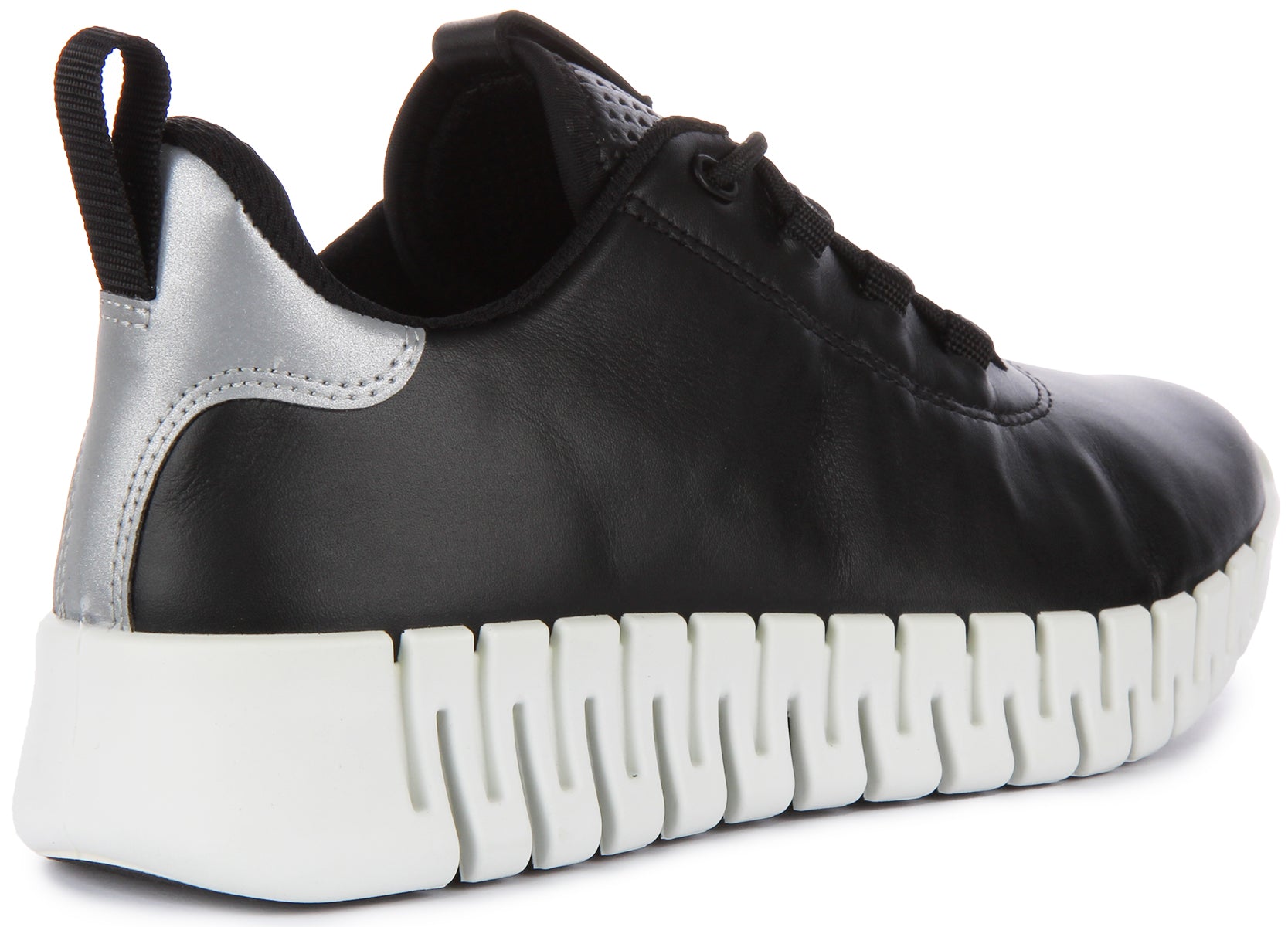 Ecco Gruuv FluidForm In Black White For Women | Lightweight Trainer ...
