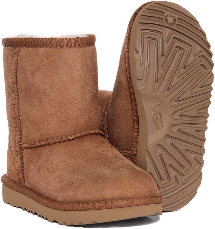 UGG Australia Classic II In Chestnut For Kids | Sheepskin Lined Boots ...