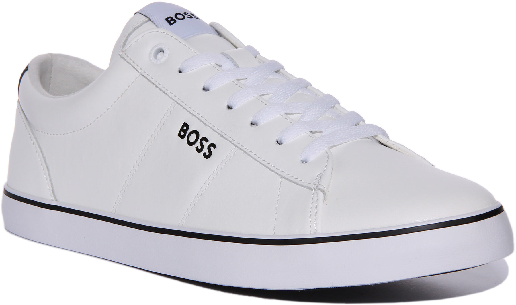 Boss Jodie Tenn Itfy In White For Men | Lace Up Fully Lined Trainers ...
