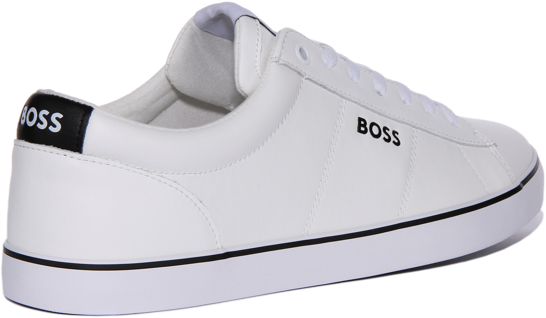 Boss Jodie Tenn Itfy In White For Men | Lace Up Fully Lined Trainers ...
